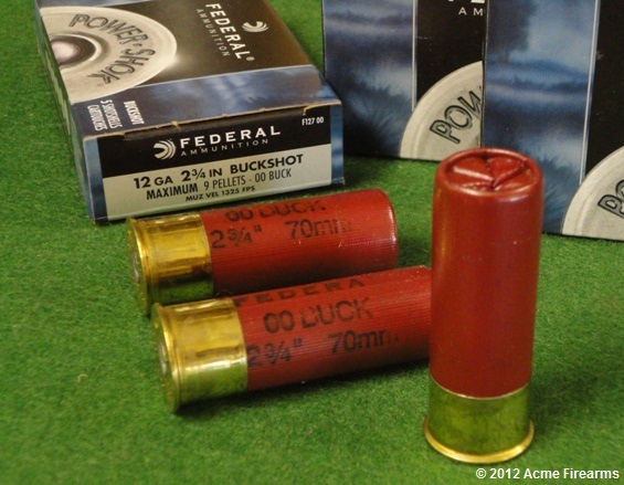 12Ga 2 & 3/4 inch Federal Power Shok OO/SG Shotgun Cartridge Ammunition ...